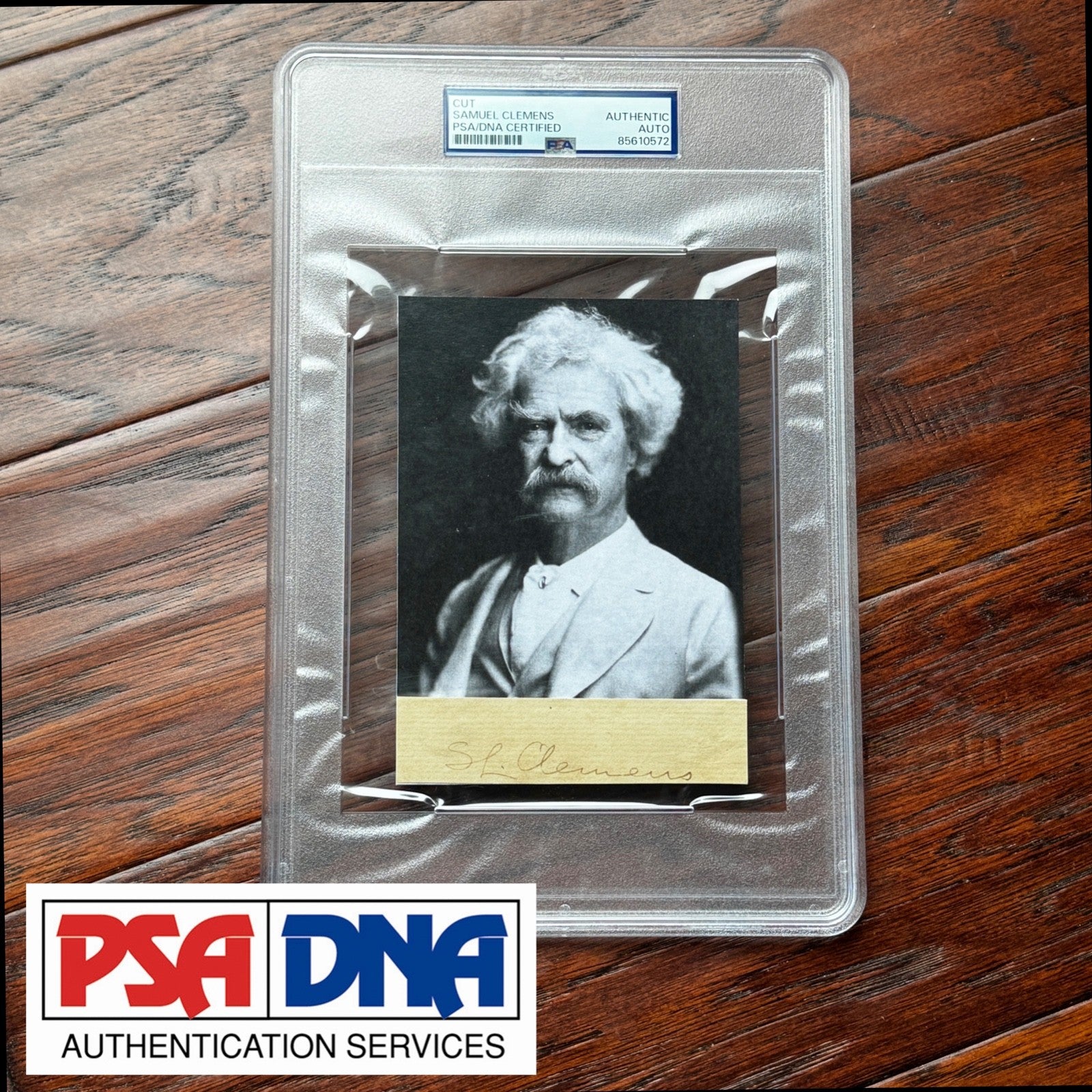 SAMUEL L. CLEMENS * PSA/DNA * Autograph MARK TWAIN Custom Card SIGNED ...