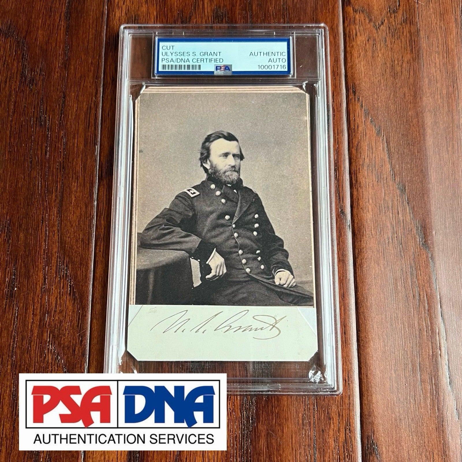 ULYSSES S. GRANT * PSA * Autograph CUT SIGNATURE Signed CDV * U S Pres ...