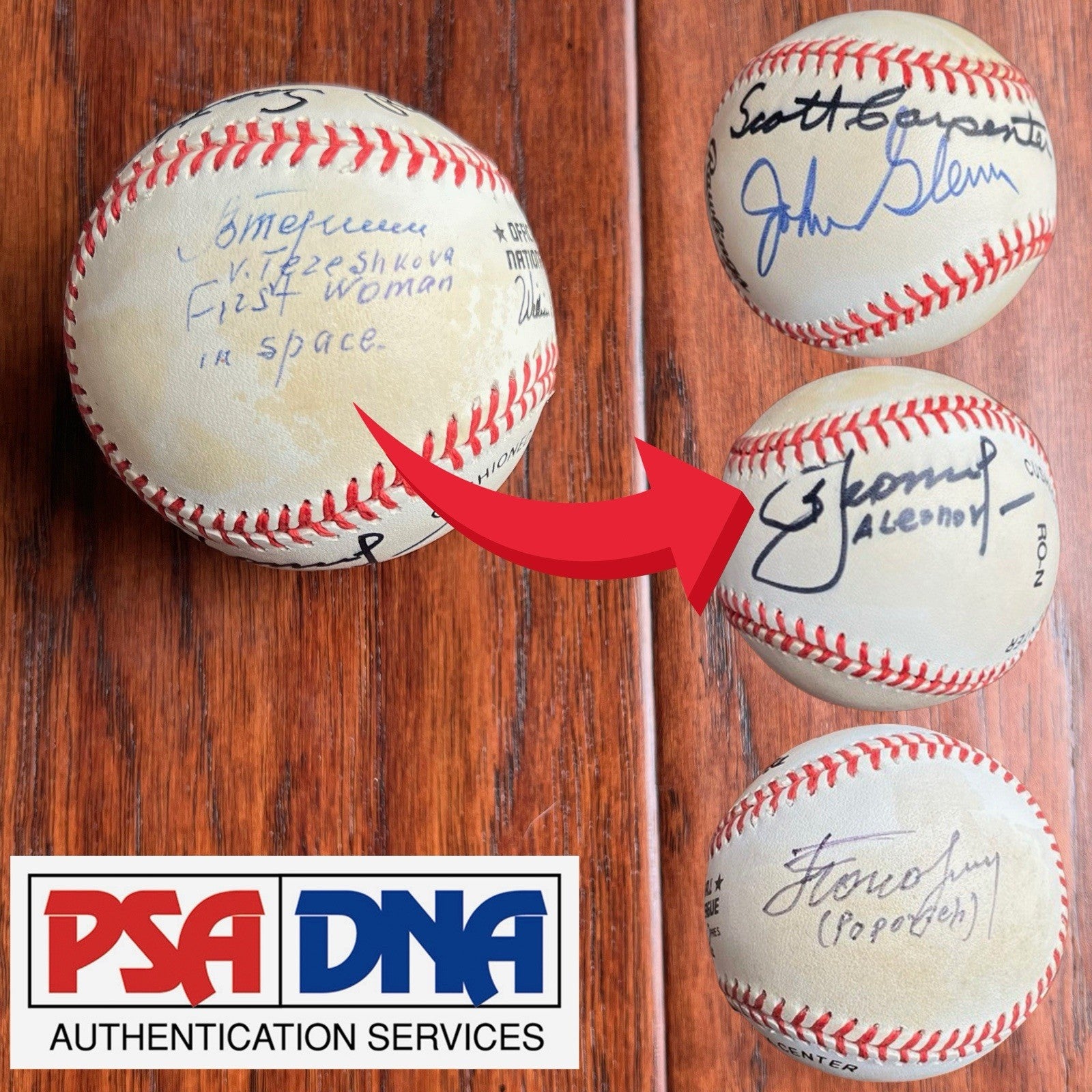 VALENTINA TERESHKOVA * PSA Astronaut 5x Autograph BASEBALL Signed “Fir ...