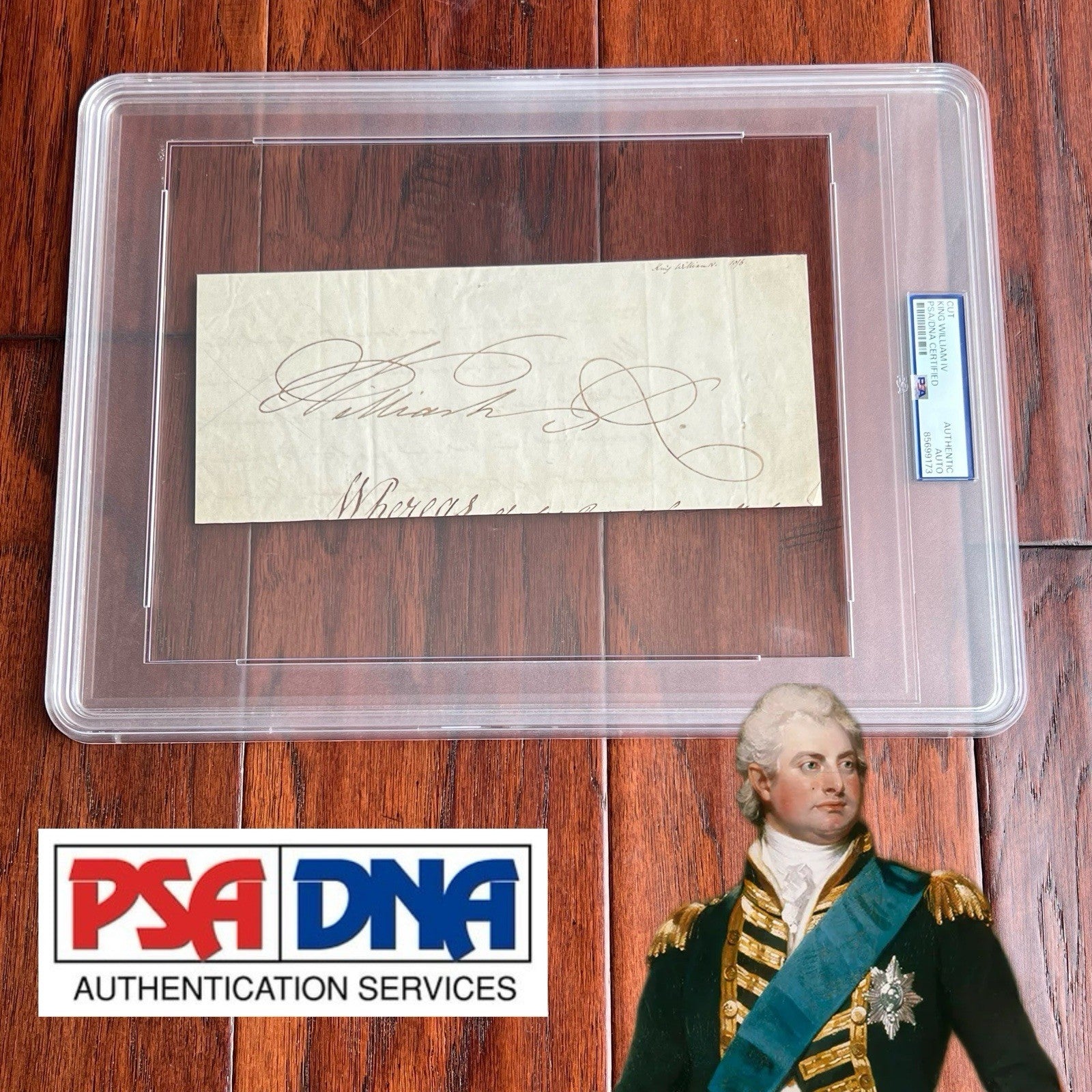 KING WILLIAM IV * PSA * UK Royal Cut Signature Signed As MONARCH Autog ...