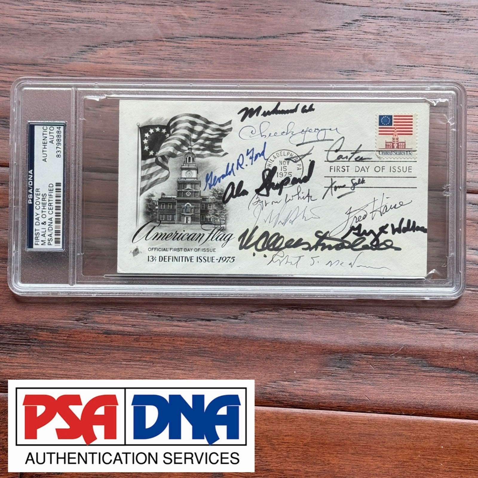 MUHAMMAD ALI & GERALD FORD * PSA * Autograph MULTI SIGNED x12 * JIMMY ...