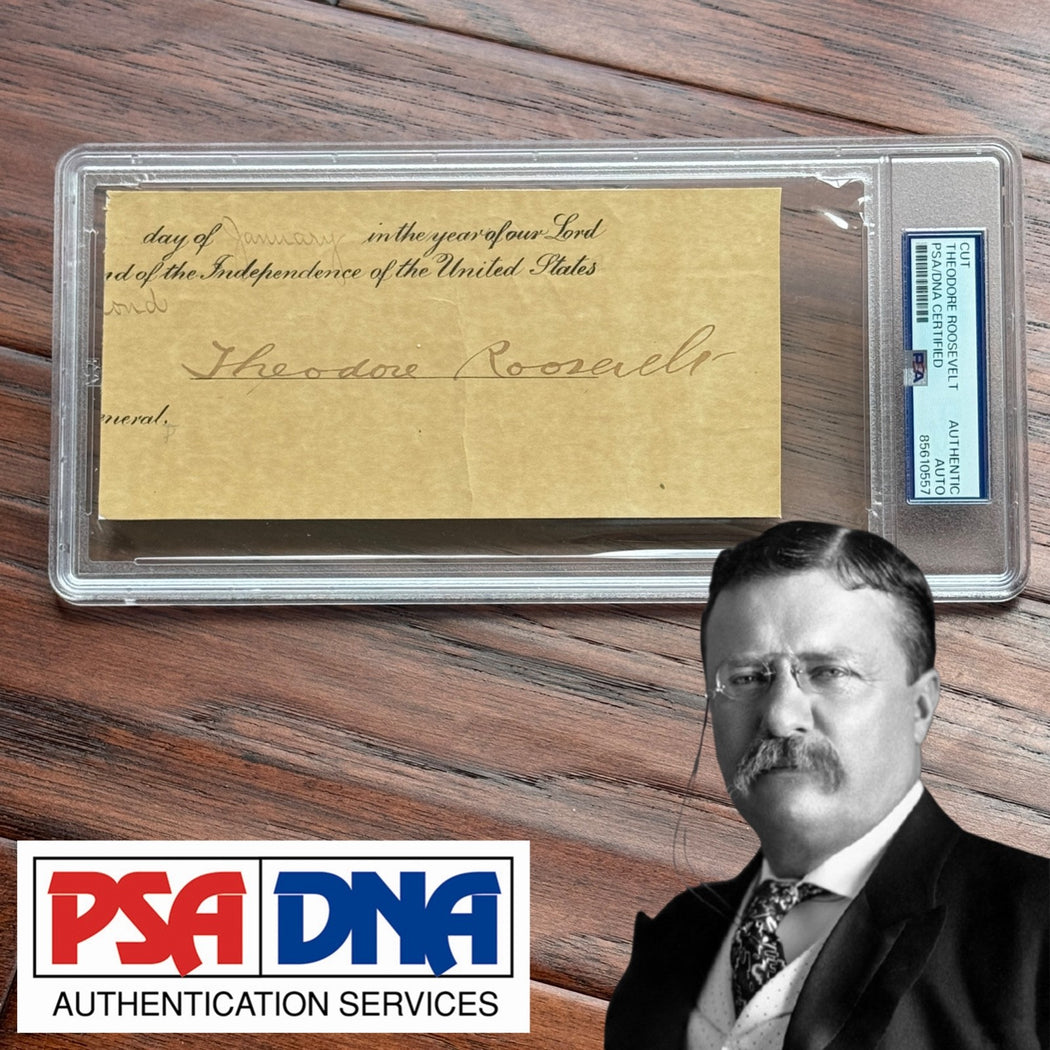THEODORE ROOSEVELT * PSA * Autograph FULL SIGNATURE Signed AS PRESIDEN ...